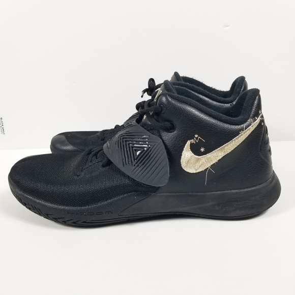 Nike | Shoes | Nike Kyrie Flytrap 3 Black Metallic Gold Basketball Sneakers | Poshmark